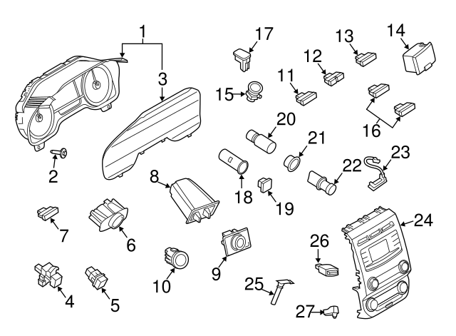 2017-2021 Ford Cluster Lens HC3Z-10890-G | OEM Parts Online