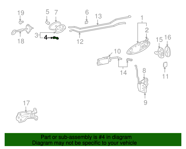 2001-2006 Kia Optima Handle, Inside Rod Holder - Driver's Side (LH ...