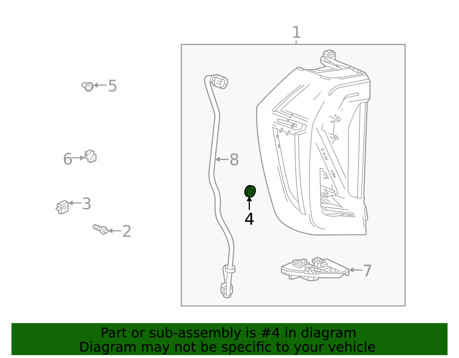 2021-2024 GM Tail Lamp Seal 84548852 GM | GMPartsDirect.com