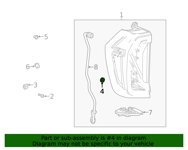 2021-2023 GM Tail Lamp Seal 84548852 GM | GMPartsDirect.com