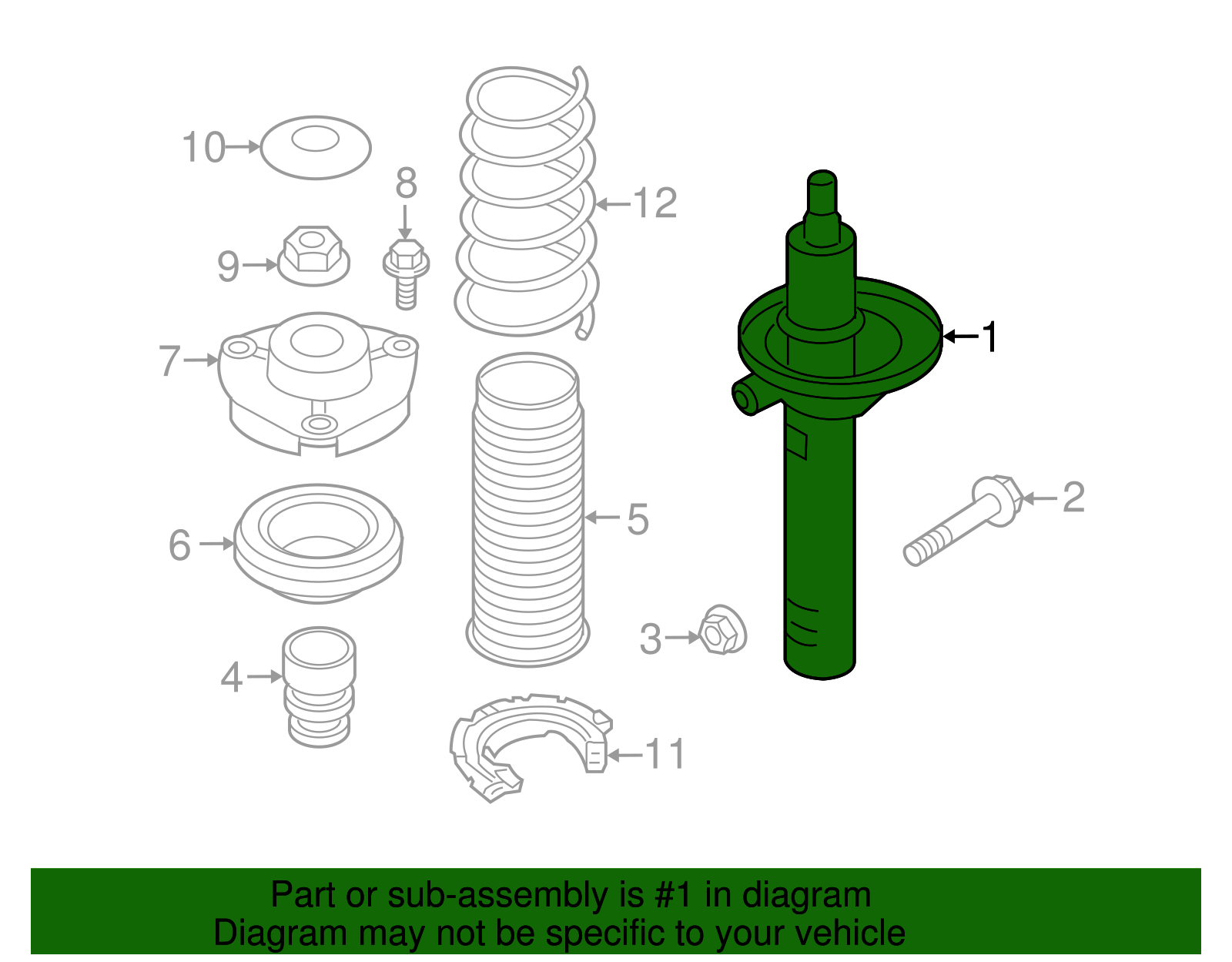 5Q0-413-031-ET - High-Quality Strut for 2015-2016 Audi | AutoNation Parts