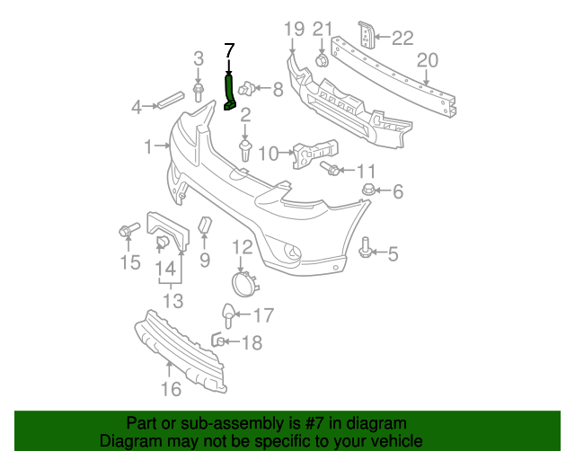 52112-02030 - Bumper Cover Extension - 2005-2008 Toyota Matrix | OEM ...