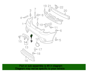 2005-2008 Toyota Matrix Bumper Cover Mount Bracket 52114-02030 | Toyota ...