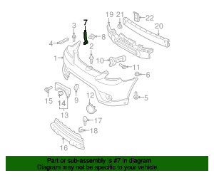 2005-2008 Toyota Matrix Bumper Cover Brace 52113-02010 ...