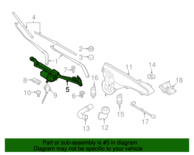 61-61-7-292-653 - Wiper system, complete 2014-2018 BMW X5 ...