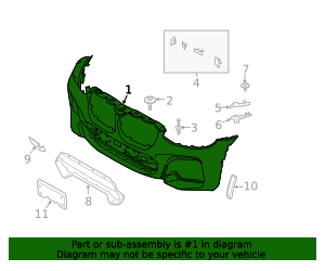 51118082475 - 2020-2021 BMW Bumper Cover (51-11-8-082-475) | BMW of ...