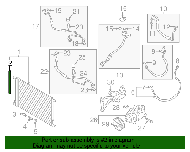 2017-2024 Audi Drier Desiccant Bag 4M0-298-403 | Audi USA Parts