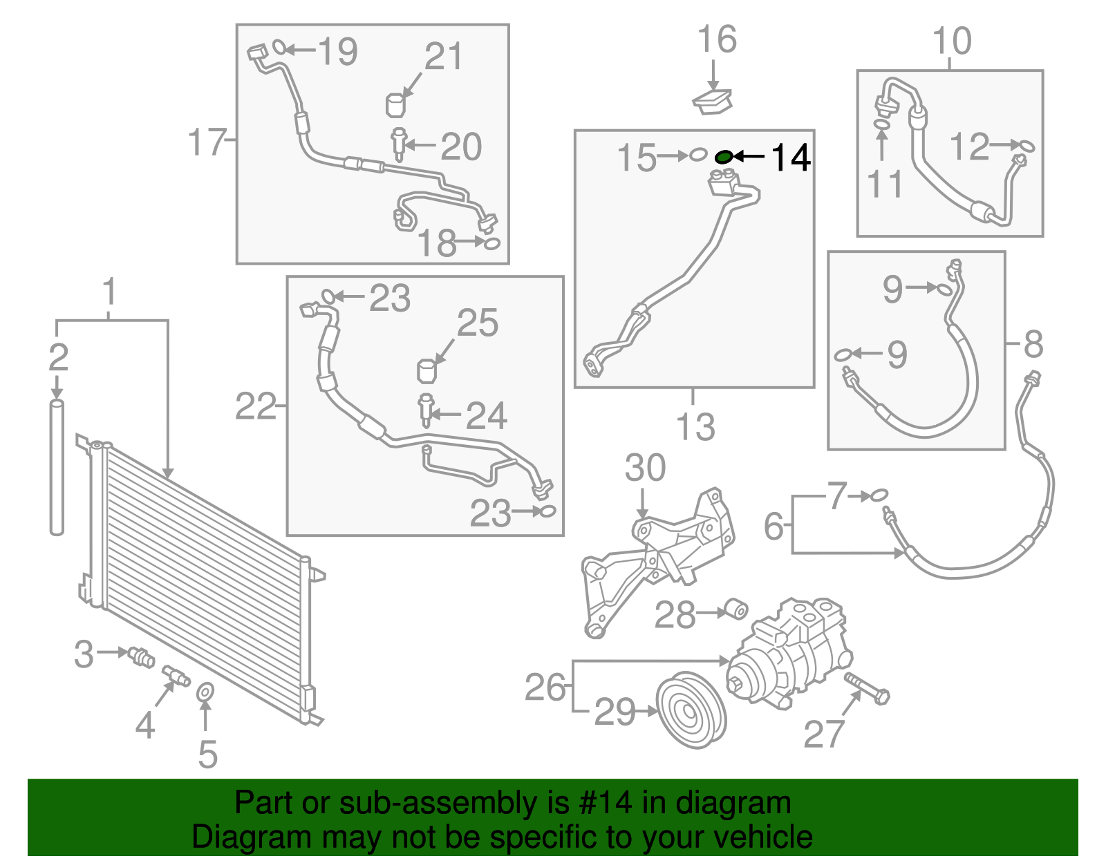 2009-2025 Audi AC Hose O-Ring WHT-004-858 | Audi USA Parts