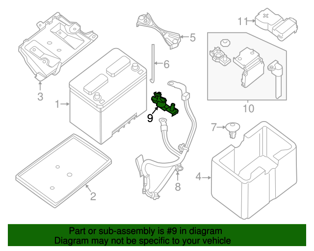 2011-2023 Nissan Negative Term 24340-7999B | OEM Parts Online