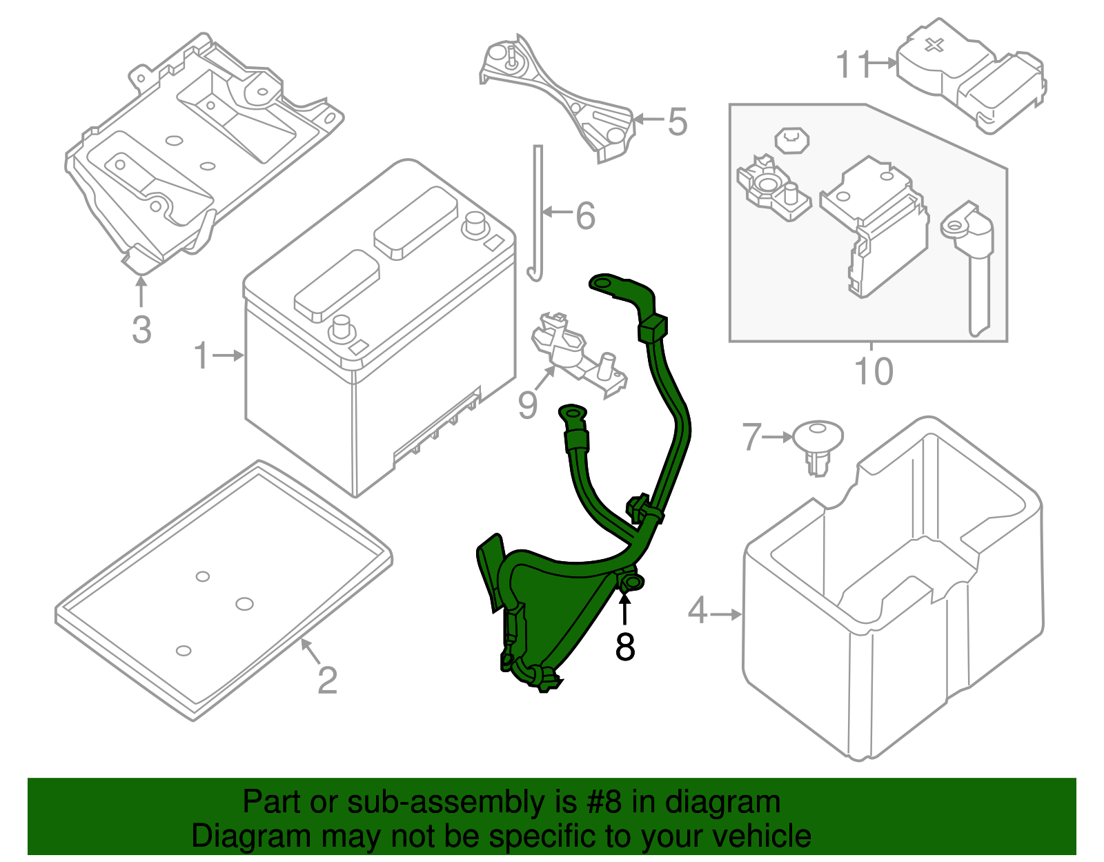 2013-2018 Nissan Altima Negative Cable 24080-3TA0A | Sullivan Brothers ...