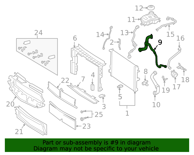 2019-2023 Mercedes-Benz Lower Hose 177-501-16-01-64 | MB OEM Parts