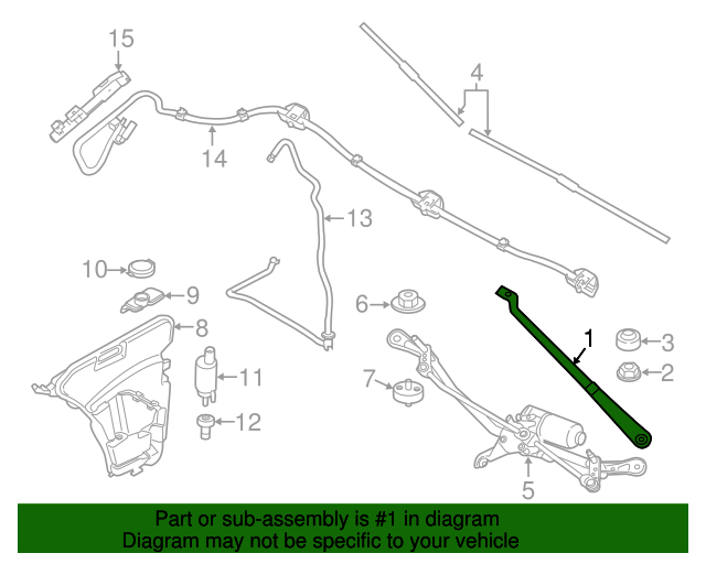 Genuine BMW 61-61-9-463-866 | Wiper Arm | FREE Shipping on Most Orders ...