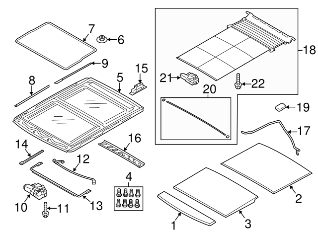Genuine OEM Sunroof Frame Part# LR178190 Fits 2013-2022 Land Rover: Up ...