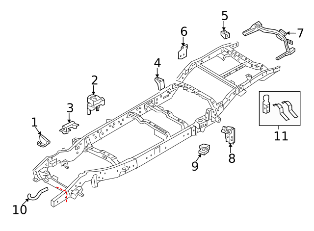 2017-2023 Nissan TITAN Engine Bracket - Driver's Side (LH) E0311-EZ0MA ...