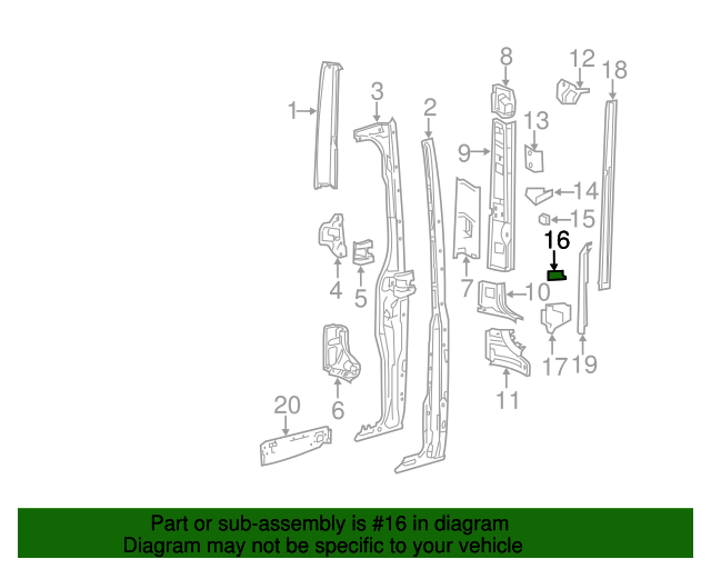 906-630-11-31 - Outer Bracket 2010-2013 Mercedes-Benz | Mercedes-Benz ...