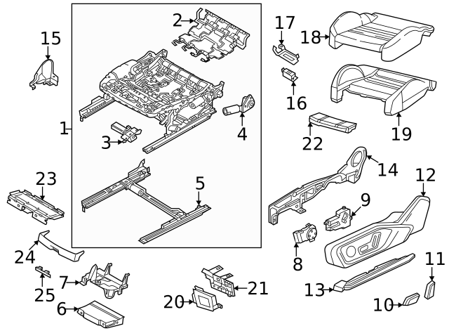 5WA-881-105-Q - Seat Frame 2022-2024 Audi | AutoNationParts.com