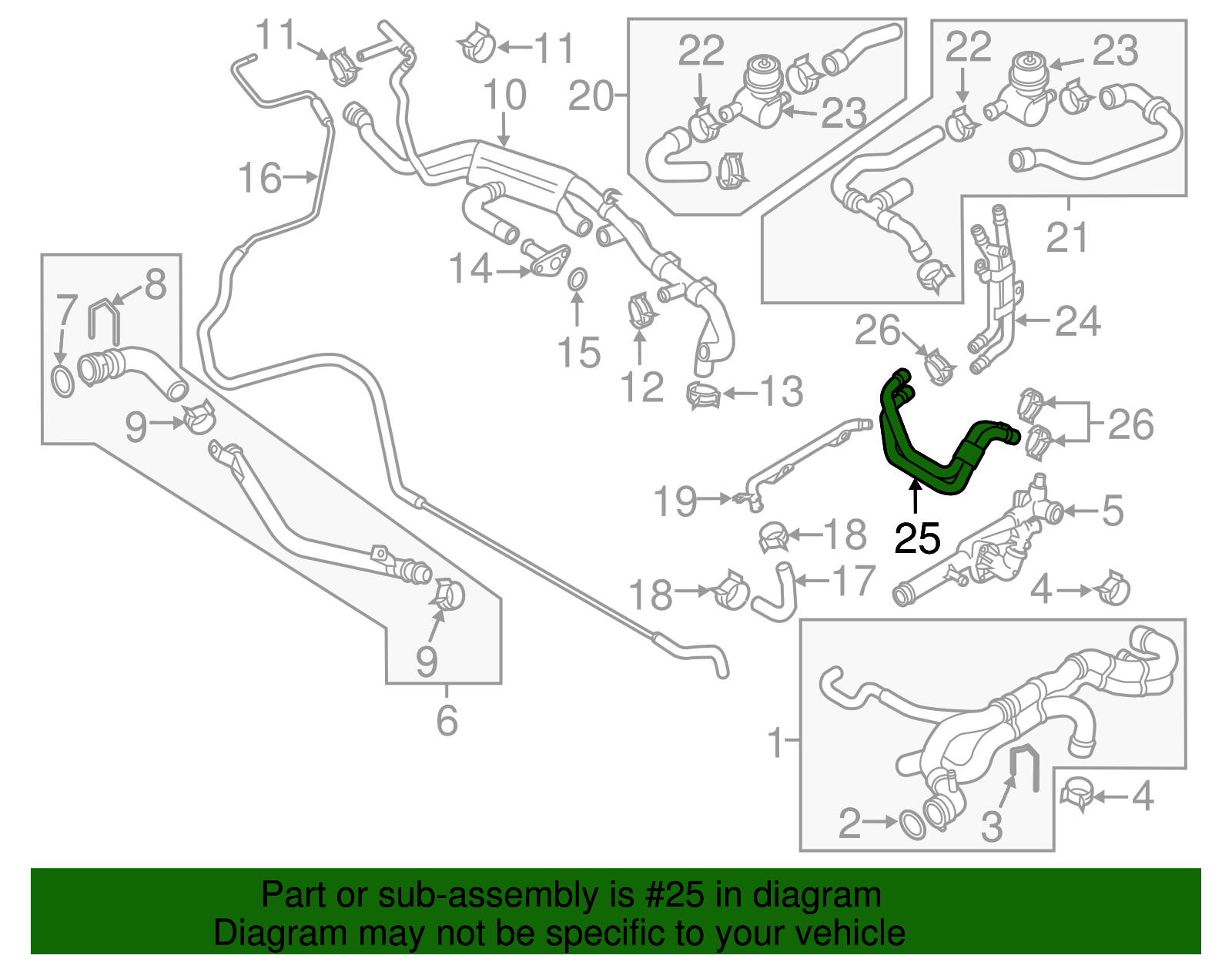 2011-2017 Volkswagen Touareg HVAC Heater Hose 7P0-815-984 | Retail ...