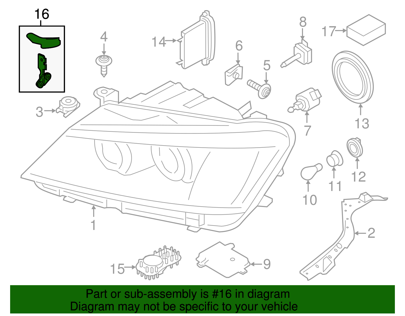 63117401167 - 2015-2018 BMW Repair Kit (63-11-7-401-167) | Parts ...