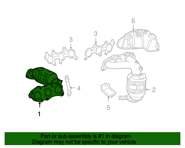 17140-0P150 - Exhaust Manifold 2010-2011 Lexus RX350 | Longo Lexus Parts