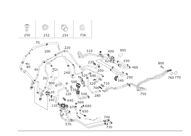 222-830-00-16 - Piping 2015-2020 Mercedes-Benz | Mercedes-Benz USA Parts
