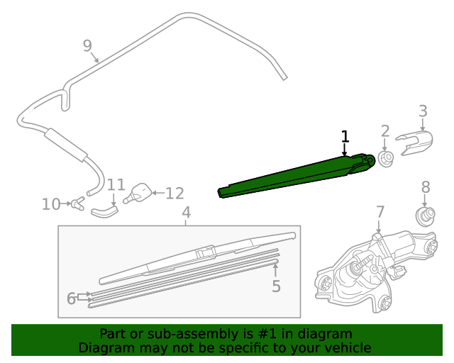 DGH9-67-421A - Wiper Arm - 2020-2024 Mazda CX-30 | Mazda Swag