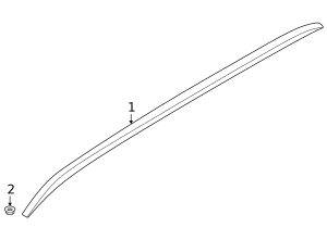 87280-R5100 - Roof Luggage Carrier Side Rail - 2021-2022 Kia Sorento ...