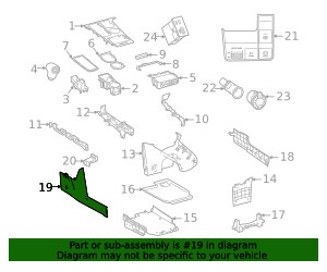 2021-2023 Toyota Sienna Console Trim Panel 58816-08050-B0 | Toyota ...