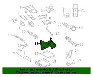 2021-2023 Toyota Sienna Console Panel 58901-08030-C0 | Toyota Parts Center