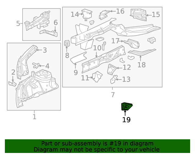 2016-2020 Buick Envision Passenger Side Front Wheelhouse Panel Brace ...