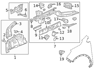 2016-2020 Buick Envision Passenger Side Front Compartment Front Side ...