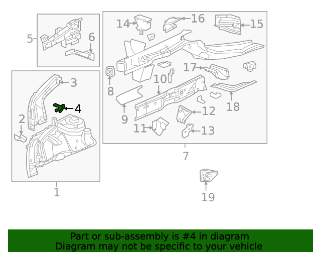 2016-2020 Buick Envision Passenger Side Plenum Upper Panel Bracket ...