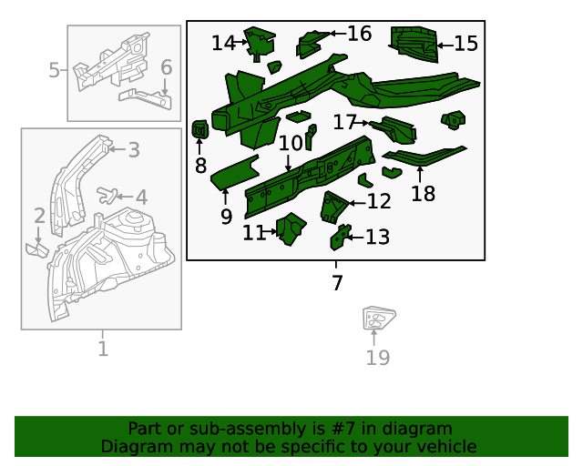 84141959 GM Driver Side Front Compartment Side Rail | GM Parts Store