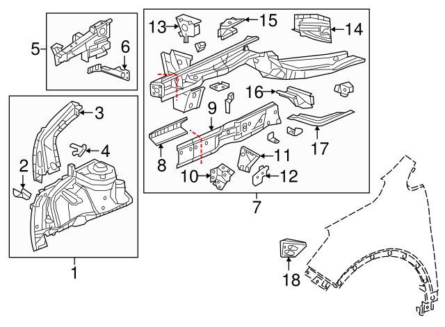 2016-2020 Buick Envision Front Panel - Driver's Side (LH) 84156933 ...