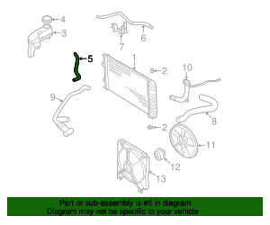 1995-2005 GM Radiator Surge Tank Inlet Hose 22622876 GM | GMPartsDirect.com