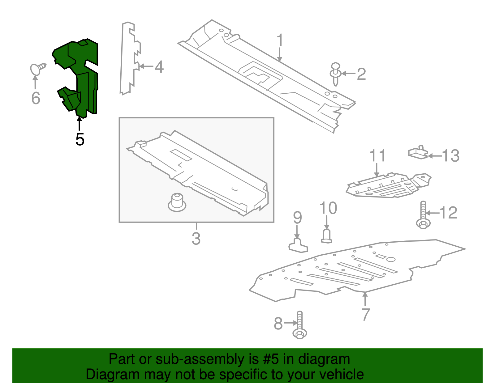OEM Ford Air Deflector For 2015-2017 Ford Mustang - Part No. FR3Z-8310 ...