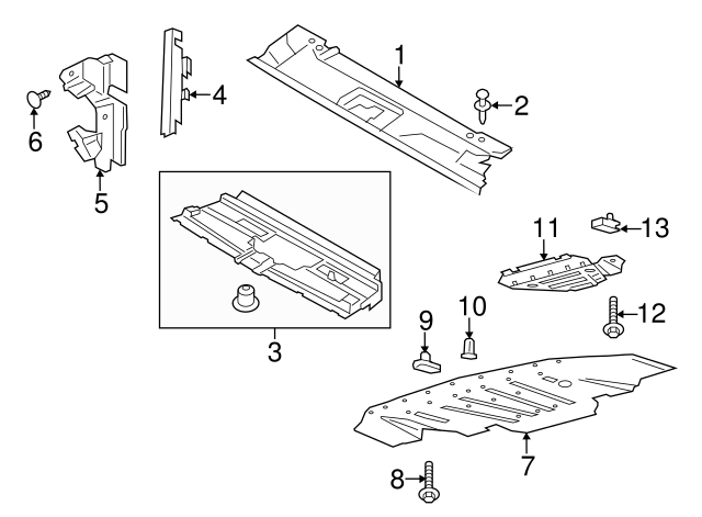 FR3Z-17626-B - Under Cover 2015-2017 Ford Mustang | Ford OEM Parts Direct