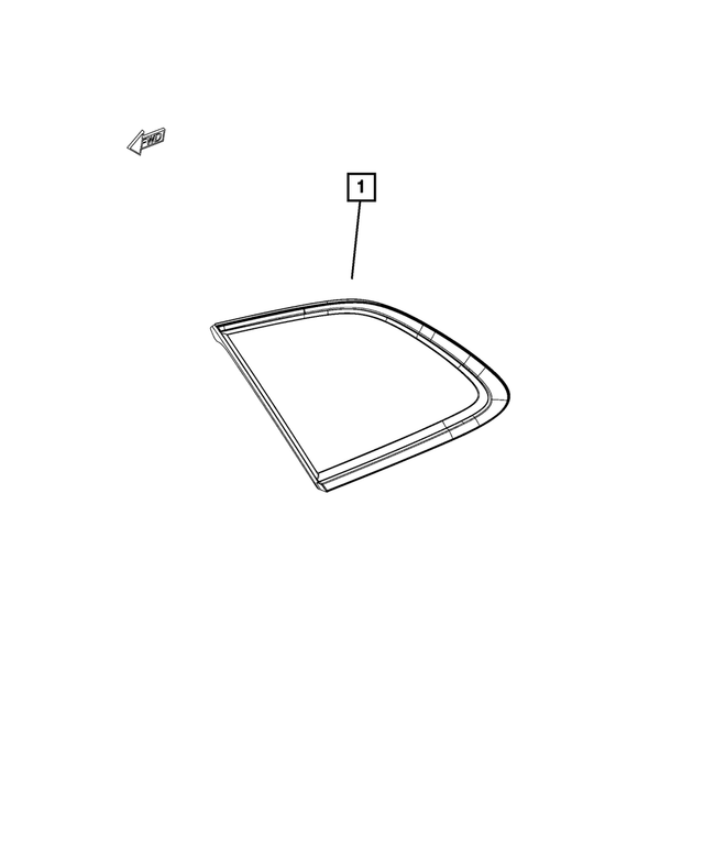 2021-2022 Jeep Cherokee Quarter Window Glass, Left 68377743AB | Mopar ...