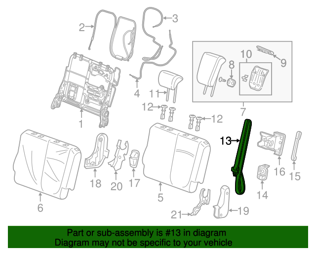 82243-TK8-A01ZD - Strap 2018-2024 Honda Odyssey | Honda Parts Online