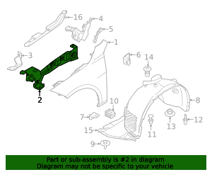 2020-2023 BMW Fender Bracket 41-00-7-450-379 | AutoNationParts.com