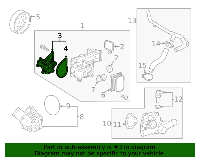 2020-2024 GM Engine Water Pump 25204277 | TascaParts.com