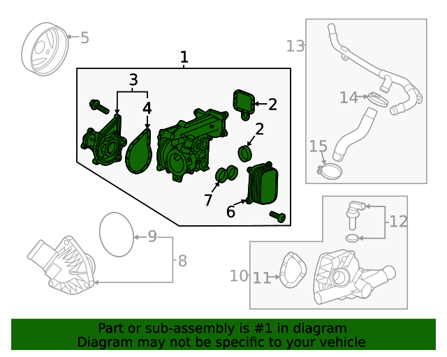 Engine Water Pump 25204277 | GMPartsDirect.com