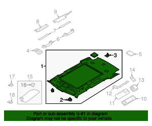 Genuine OEM Headliner Part# LR087639 Fits 2017-2022 Land Rover Range ...