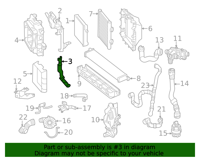 2019-2023 Mercedes-Benz Radiator Mount Bracket 290-504-02-00 ...