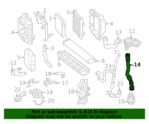 213-501-23-01 - Lower Hose 2019-2023 Mercedes-Benz AMG® GT 63 ...
