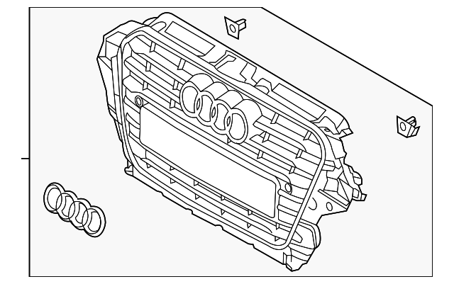 8R0-853-651-AF-VMZ - Grille 2013-2017 Audi Q5 | Audi OEM Parts