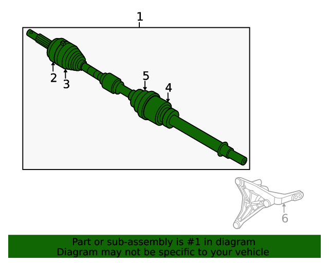 2021 Nissan Rogue Axle Assembly 39100-6RR2A | Nissan Parts Plus