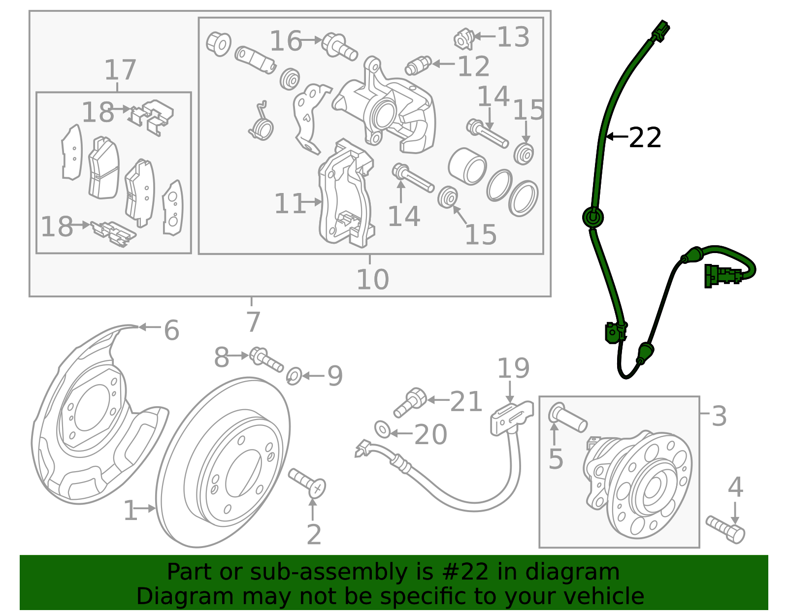 58950-K0010 - ABS Wheel Speed Sensor Wiring Harness 2023-2025 Kia Soul ...