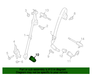 DB5Z-7860044-EH - Outer Buckle - 2016-2018 Lincoln MKX | Lasco Auto Parts
