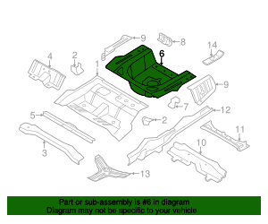 65513-4R000 - Floor Pan 2011-2016 Kia Optima | Kia.Parts Store