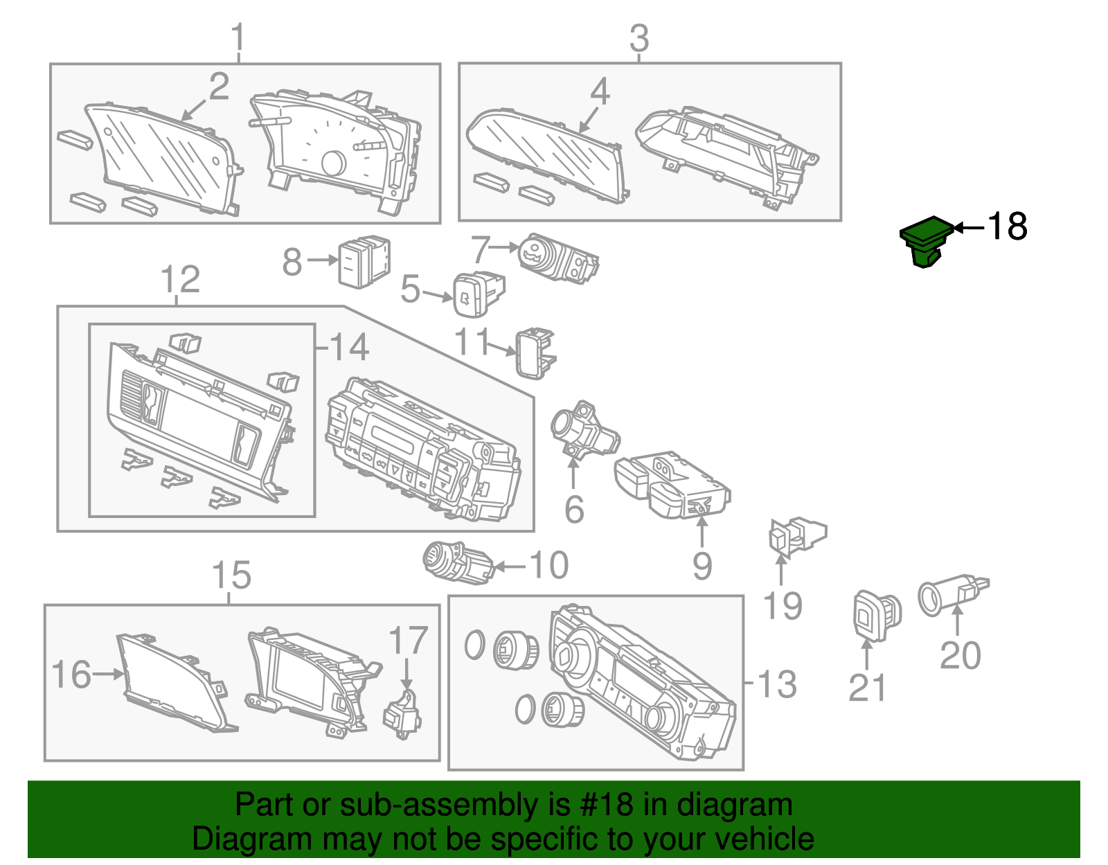 39860-TL0-A11 - 2012 Honda Civic - Sensor Assembly Auto Light Sun Beam ...